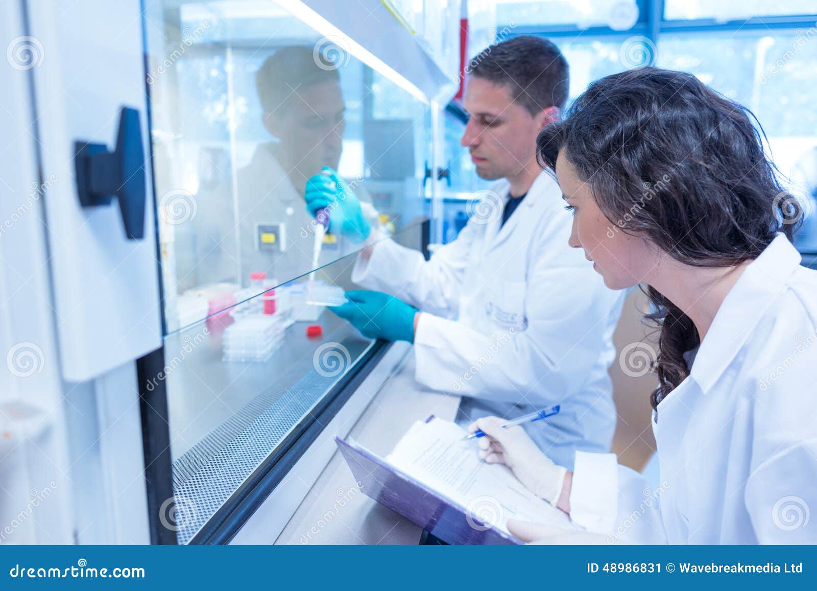 Science Students Using Pipette in the Lab Stock Image - Image of school ...