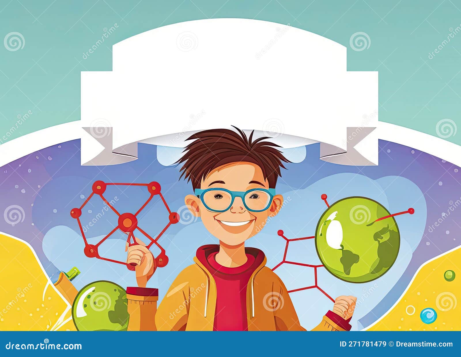 Science Students Working in STEM Lab for Research Learning Banner and ...