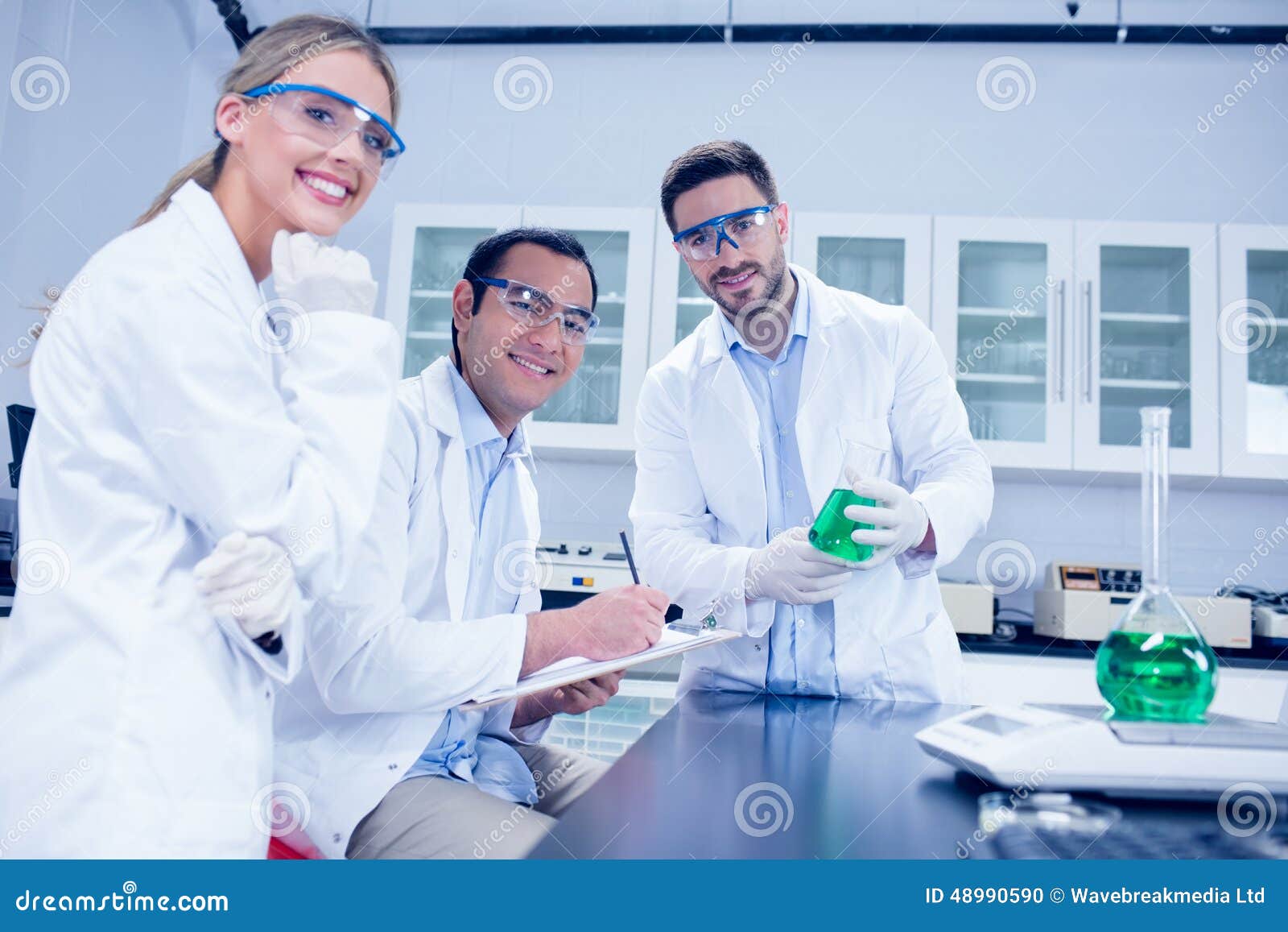 Science Students Working Together in the Lab Stock Photo - Image of ...