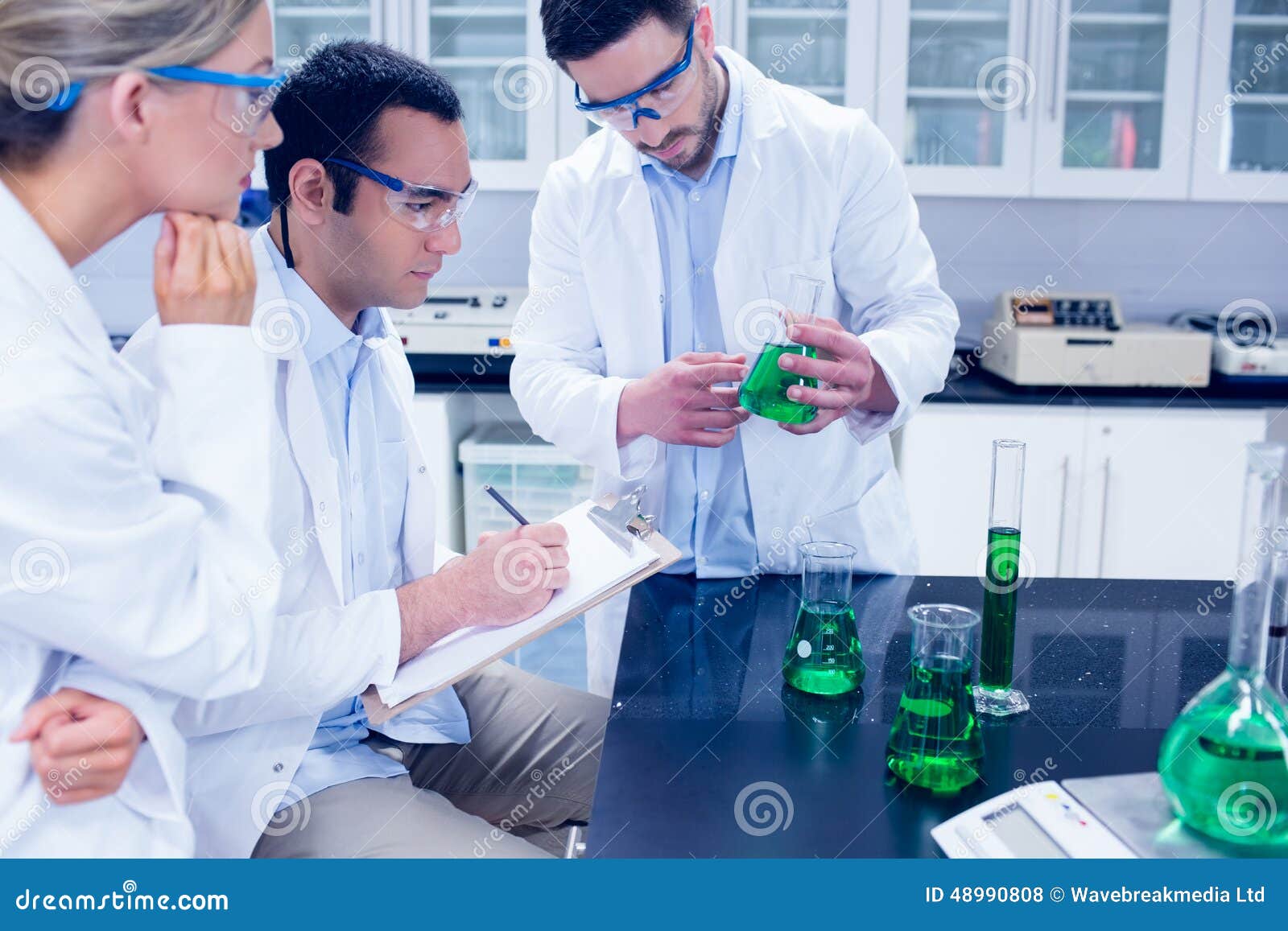 Science Students Working Together in the Lab Stock Photo - Image of ...