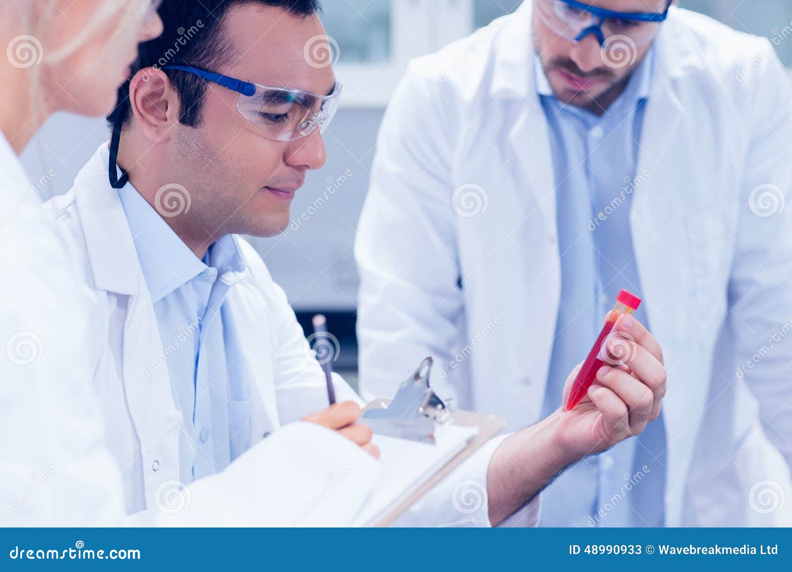 Science Students Working Together in the Lab Stock Image - Image of ...