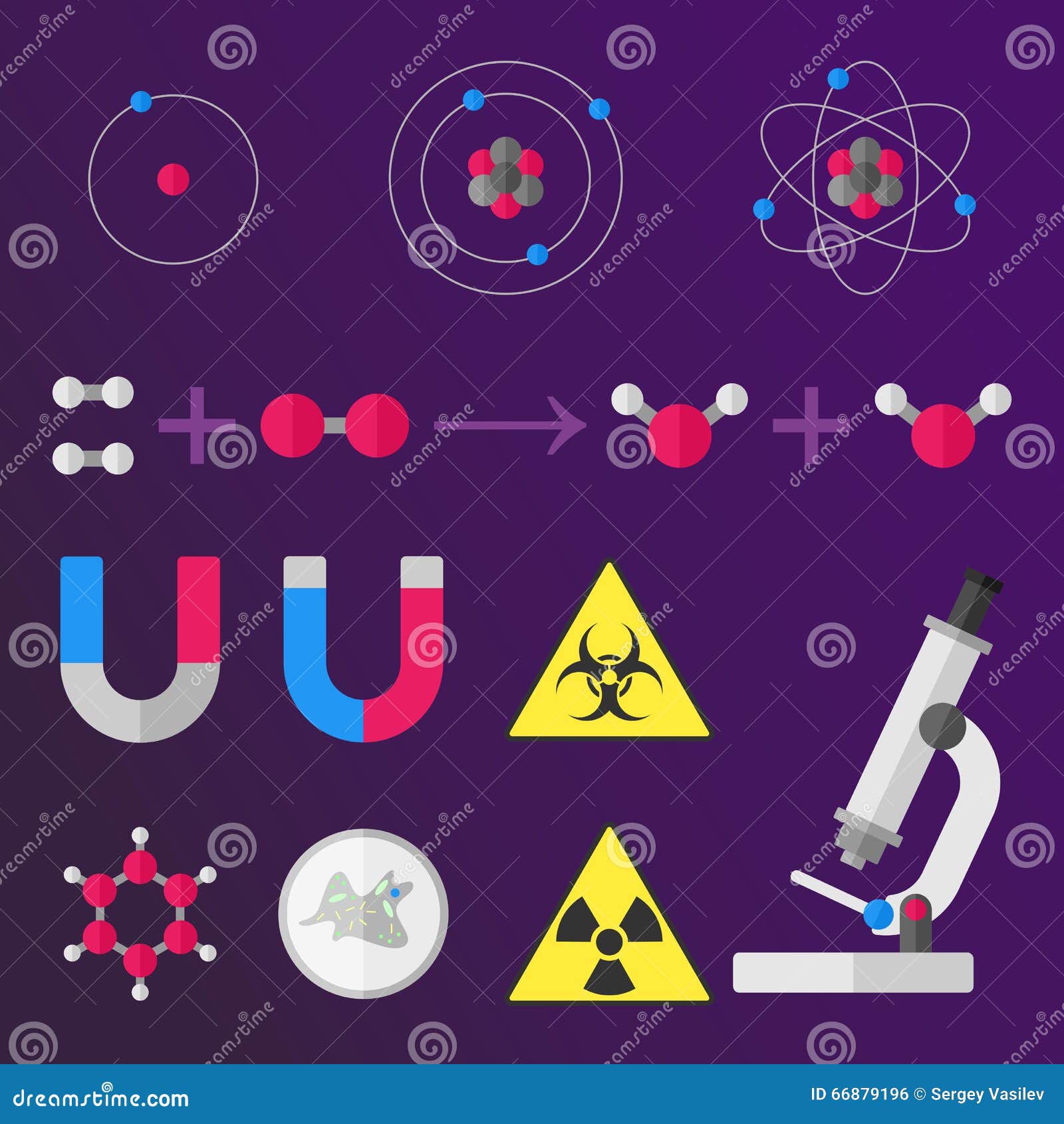 Science Stuff Icon Universe Solar System Planet Rocket Cartoon Vector ...