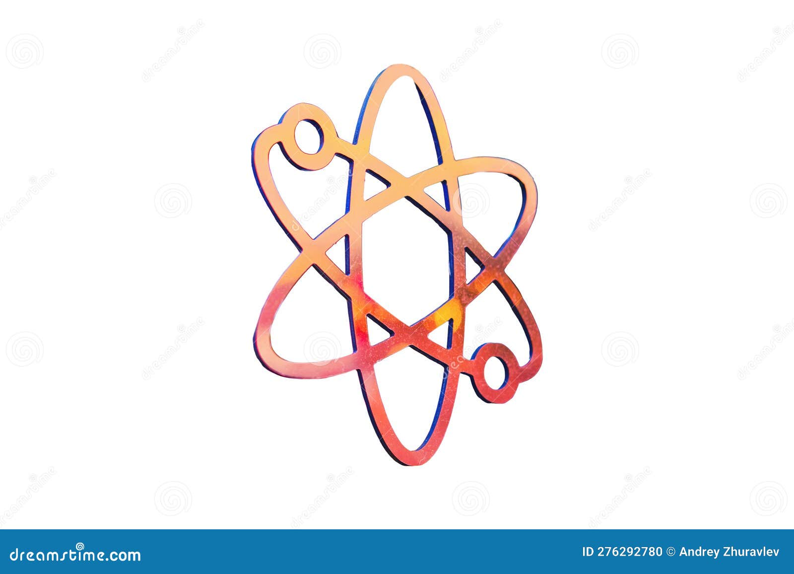 Science Symbol Atom, Isolated on a White Background Stock Illustration ...