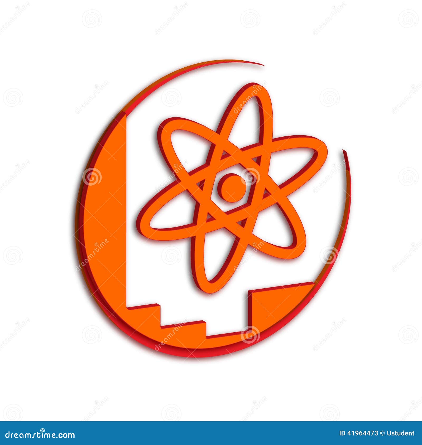 Science symbol orange stock illustration. Illustration of element ...