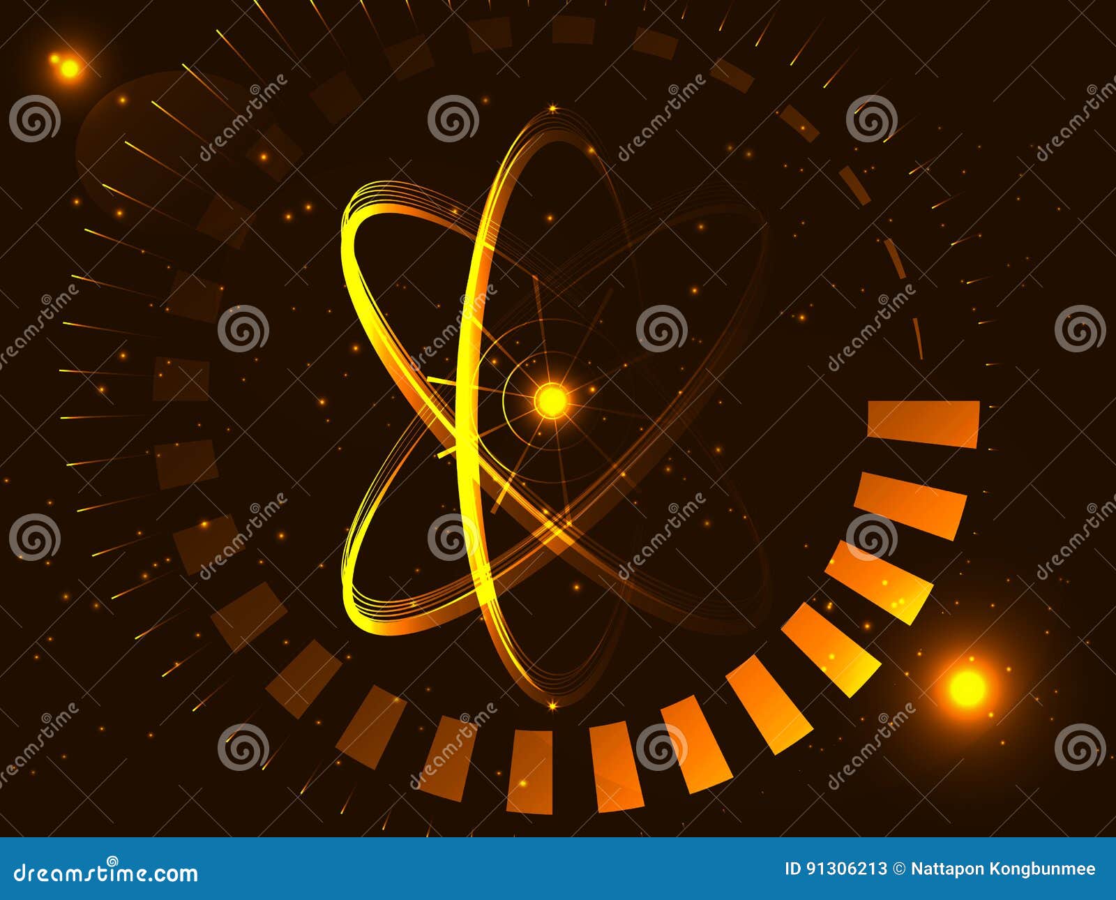 Science symbol stock vector. Illustration of gold, neon - 91306213