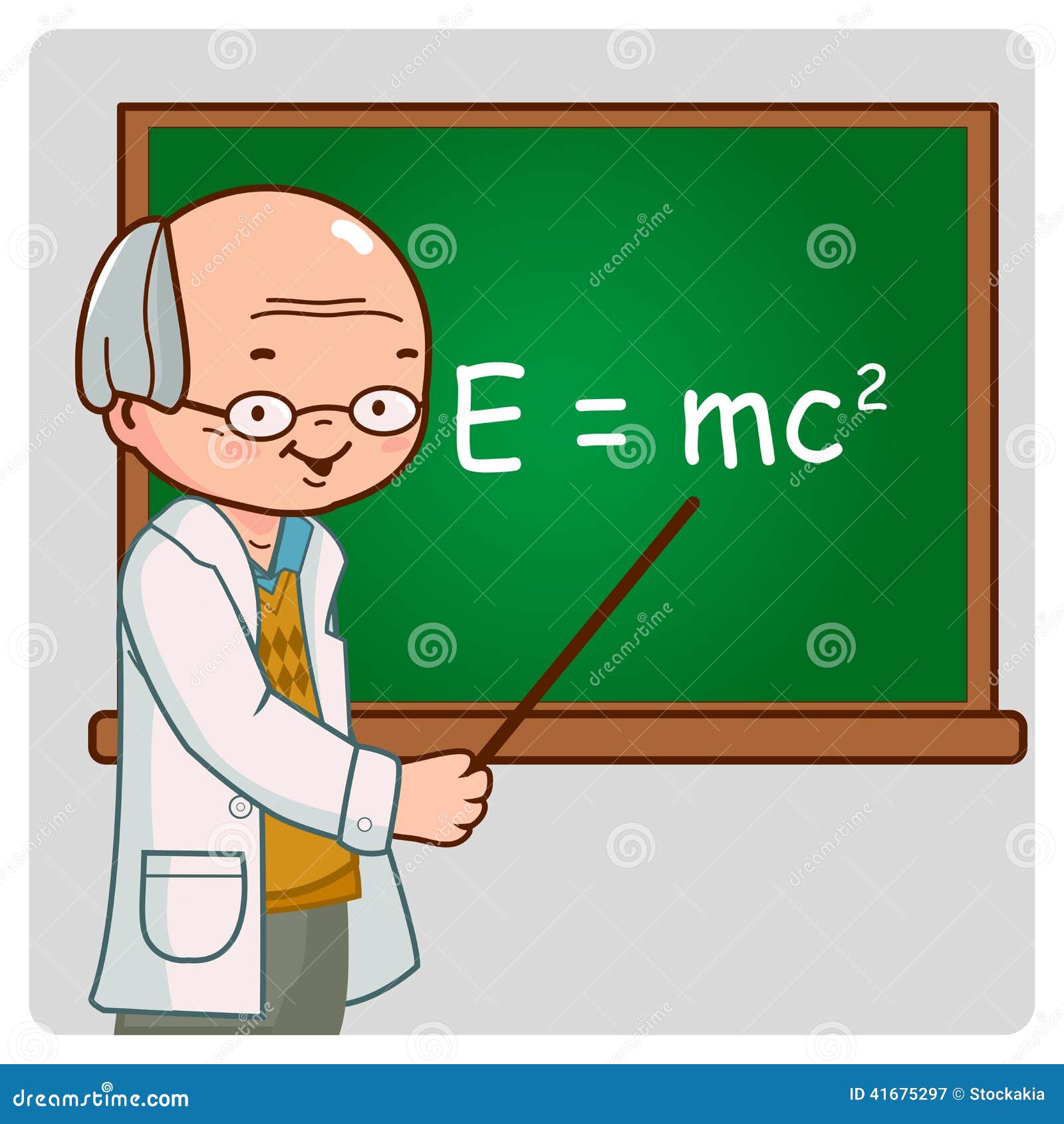 Science Teacher Teaching in the Classroom. Vector Illustration Stock ...