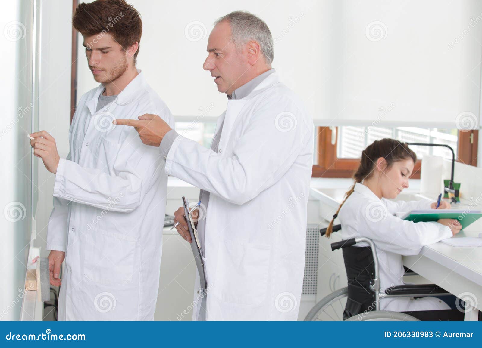 Science Teacher Instructing Student Stock Image - Image of lesson ...