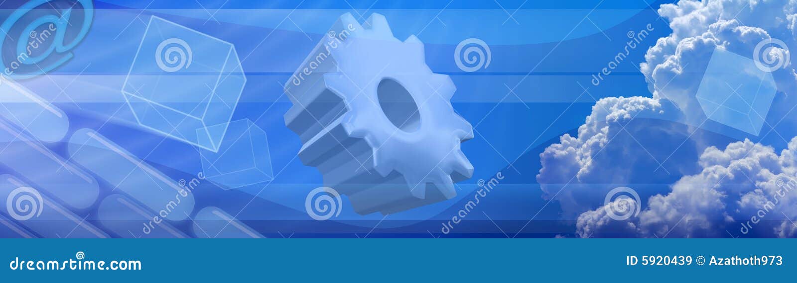 Science technology banner stock illustration. Illustration of blue ...