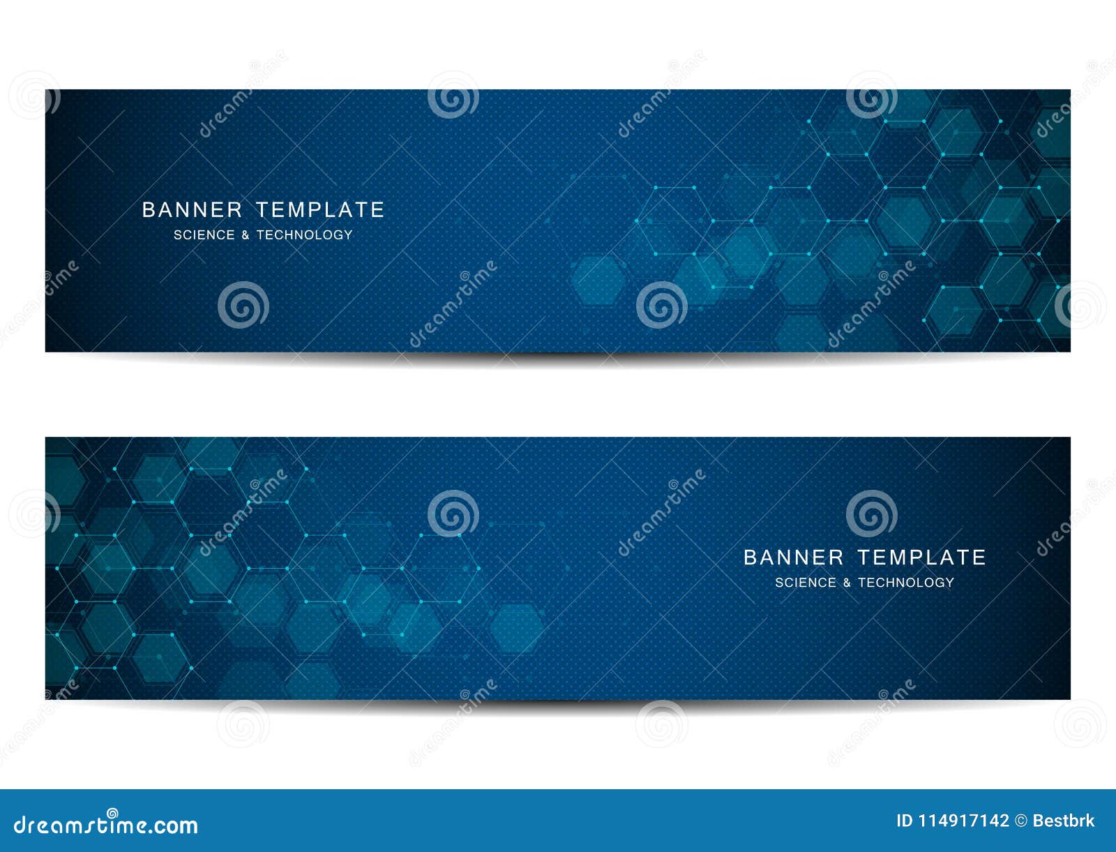 Science and Technology Banners. Molecular and Chemical Structure. Stock ...