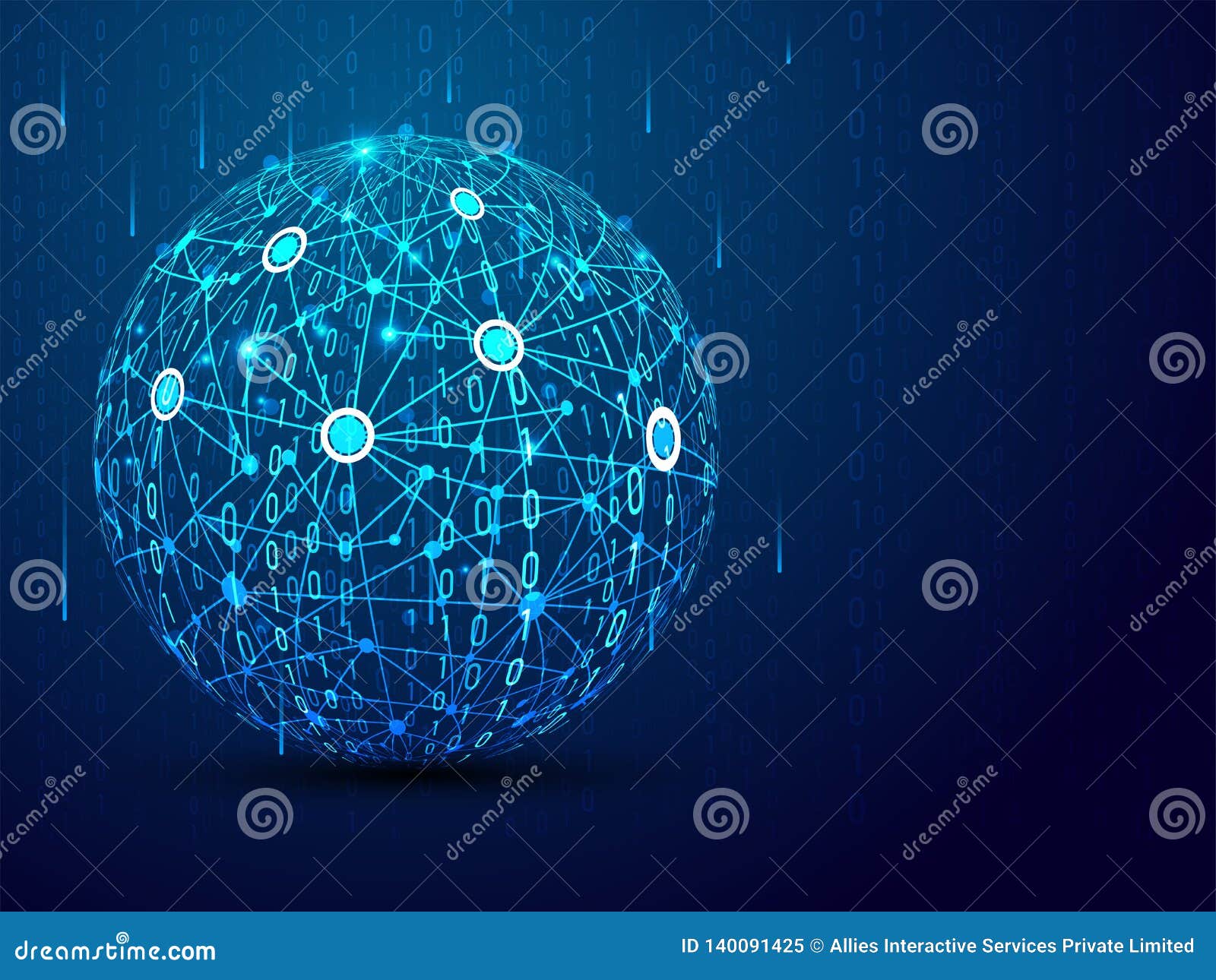 Science and Technology Concept, Futuristic Cyberspace Network, 3D ...
