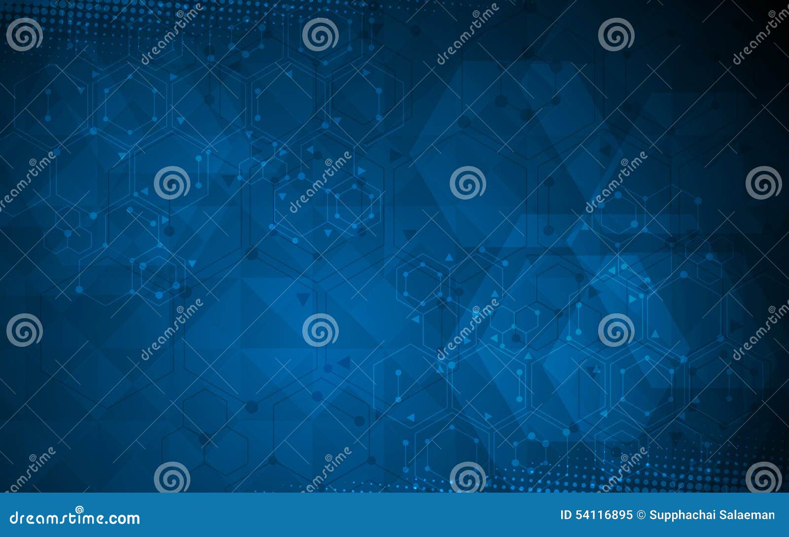 Science and Technology Concept Polygon Design Background Stock Vector ...