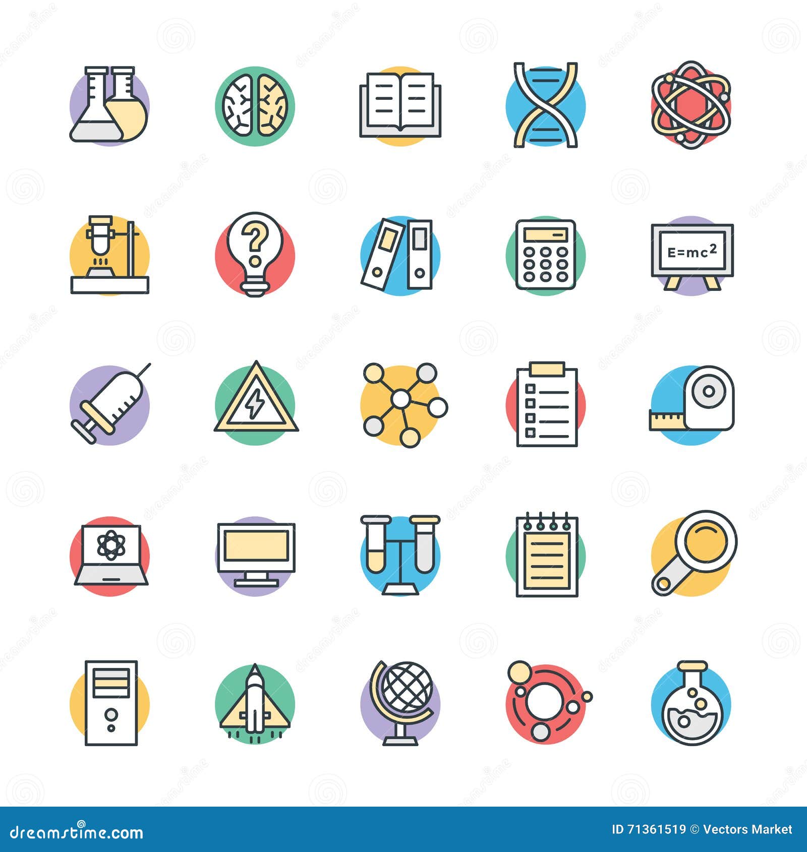 Science and Technology Cool Vector Icons 3 Stock Illustration ...