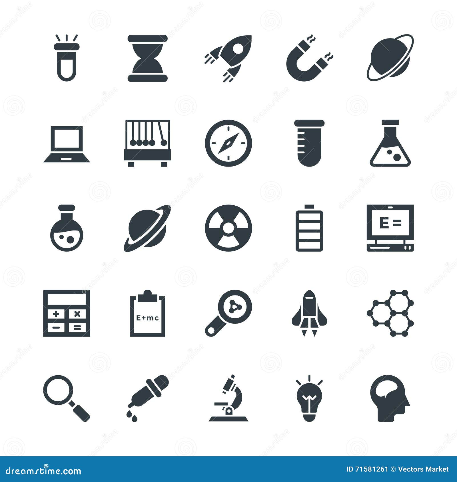 Science and Technology Cool Vector Icons 1 Stock Illustration ...