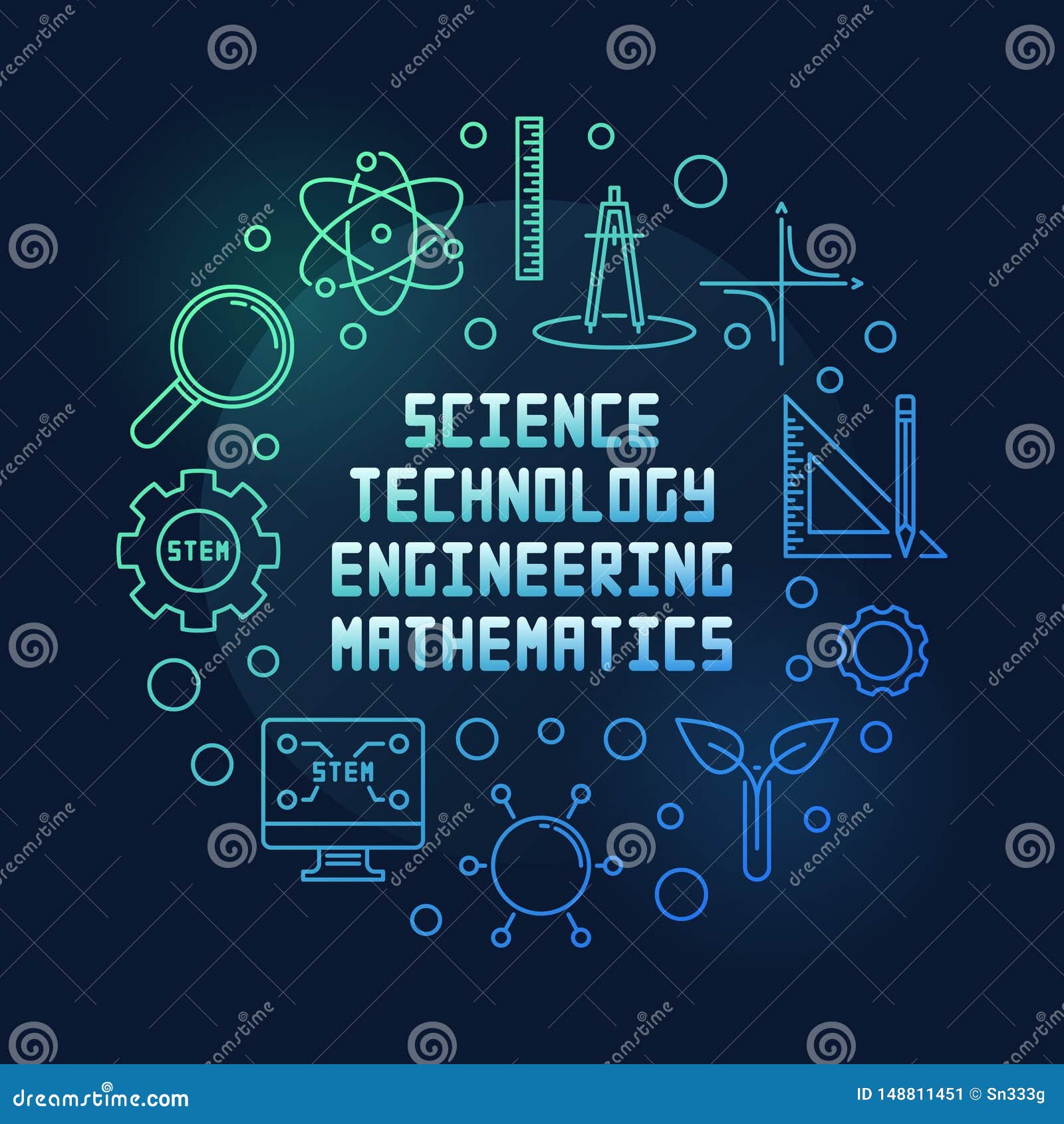 Science, Technology, Engineering and Math Circular Illustration Stock ... Science, Technology, Engineering and Math Circular Illustration Stock ...
