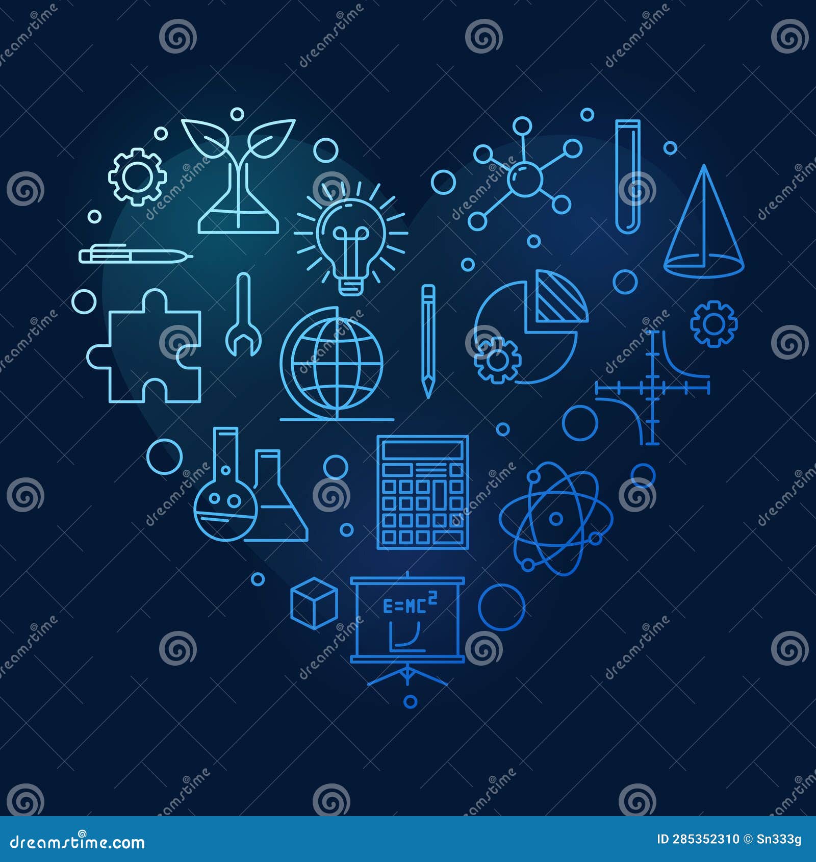 Science, Technology, Engineering and Math Education Heart Shaped ...