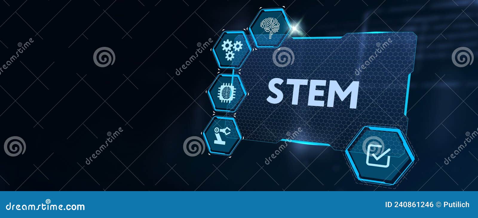 Science, Technology, Engineering and Math. STEM Concept. Business ...
