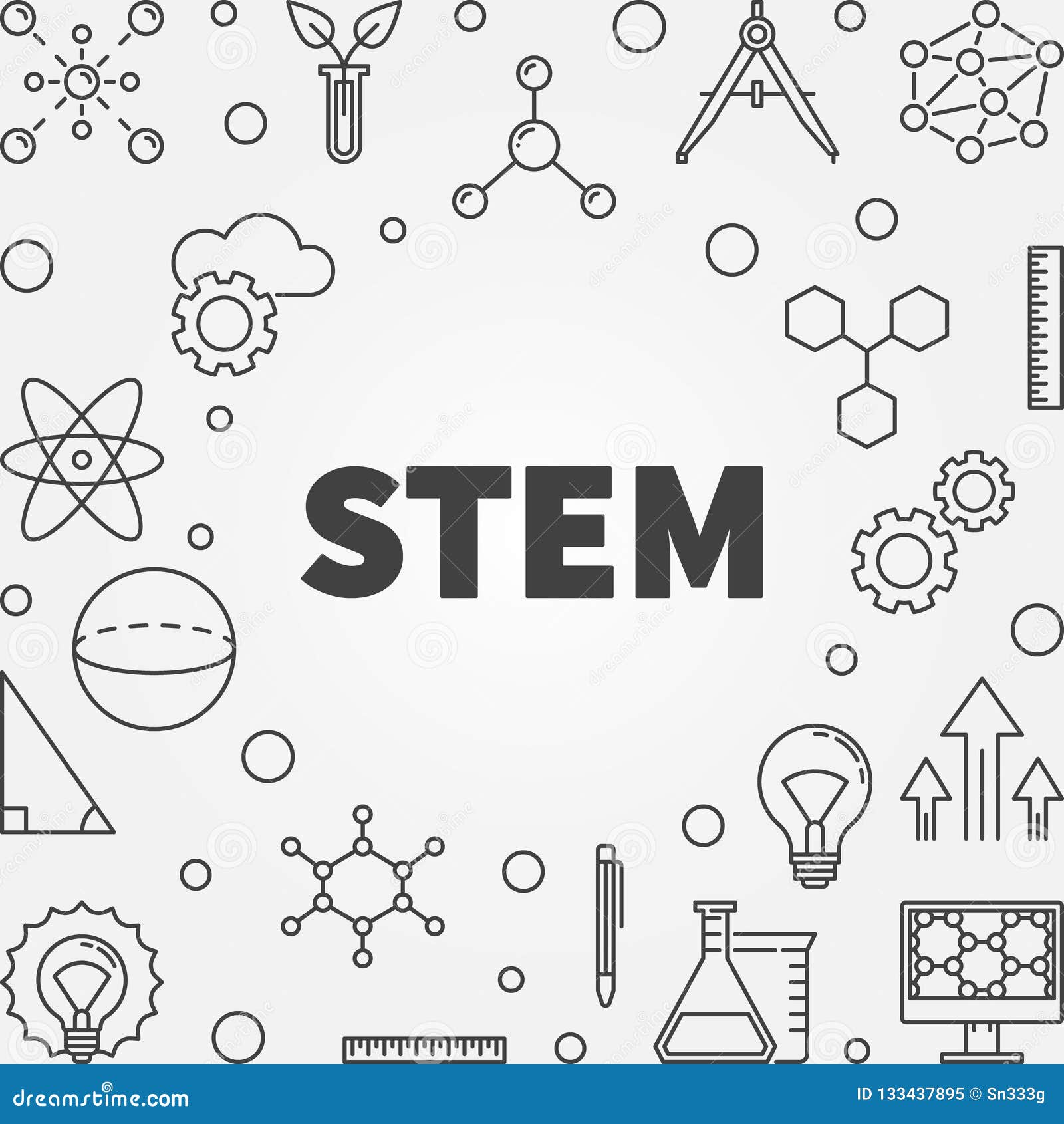 Science, Technology, Engineering and Math Vector Frame Stock Vector ...
