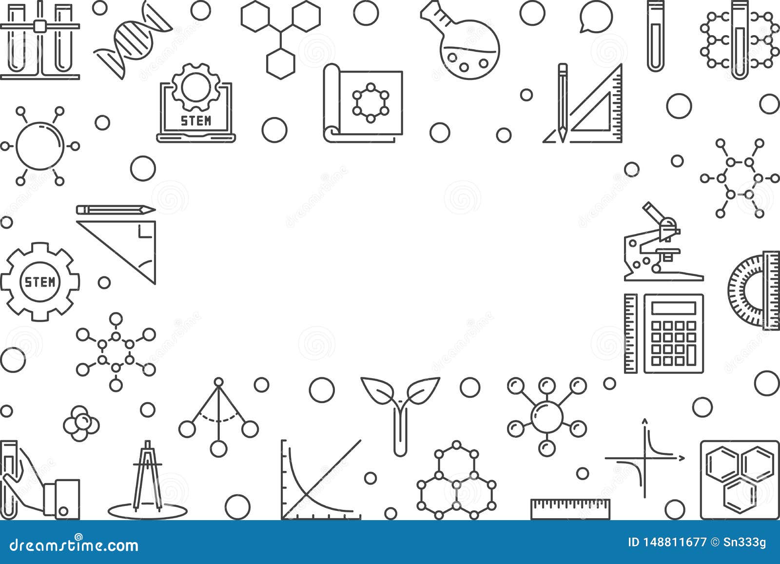 Science, Technology, Engineering and Math Vector Frame Stock Vector ...