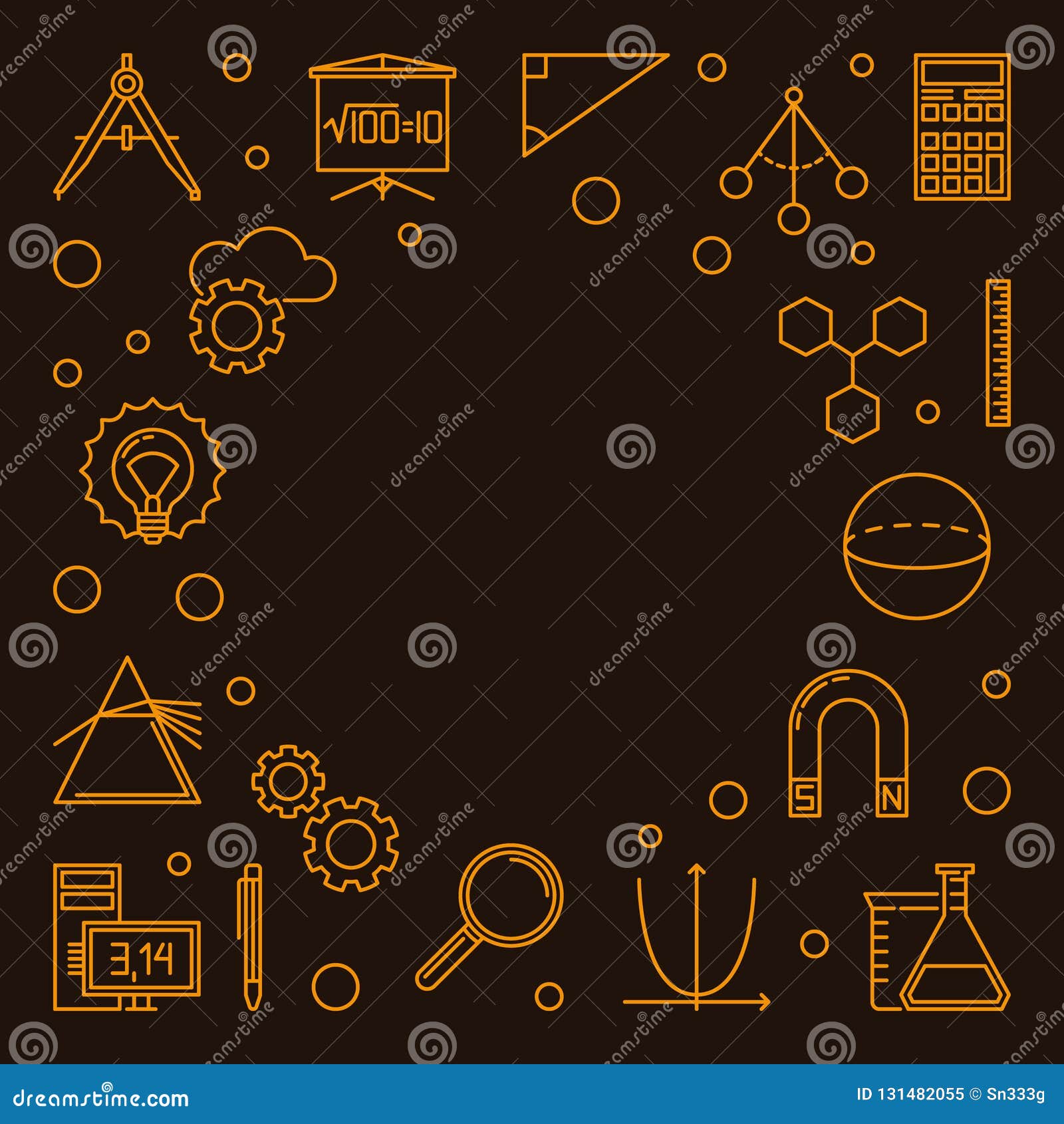Science, Technology, Engineering and Mathematics Vector Frame Stock ...