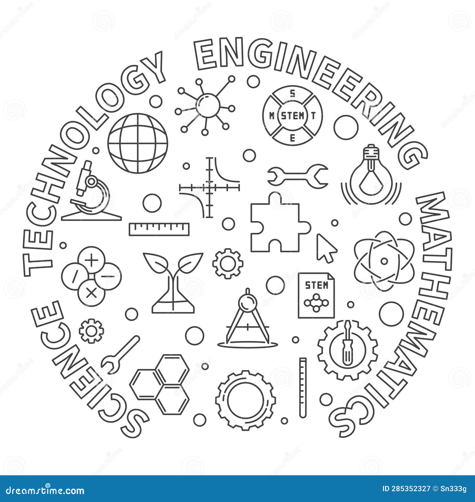Mathematics Round Illustration | CartoonDealer.com #76131896