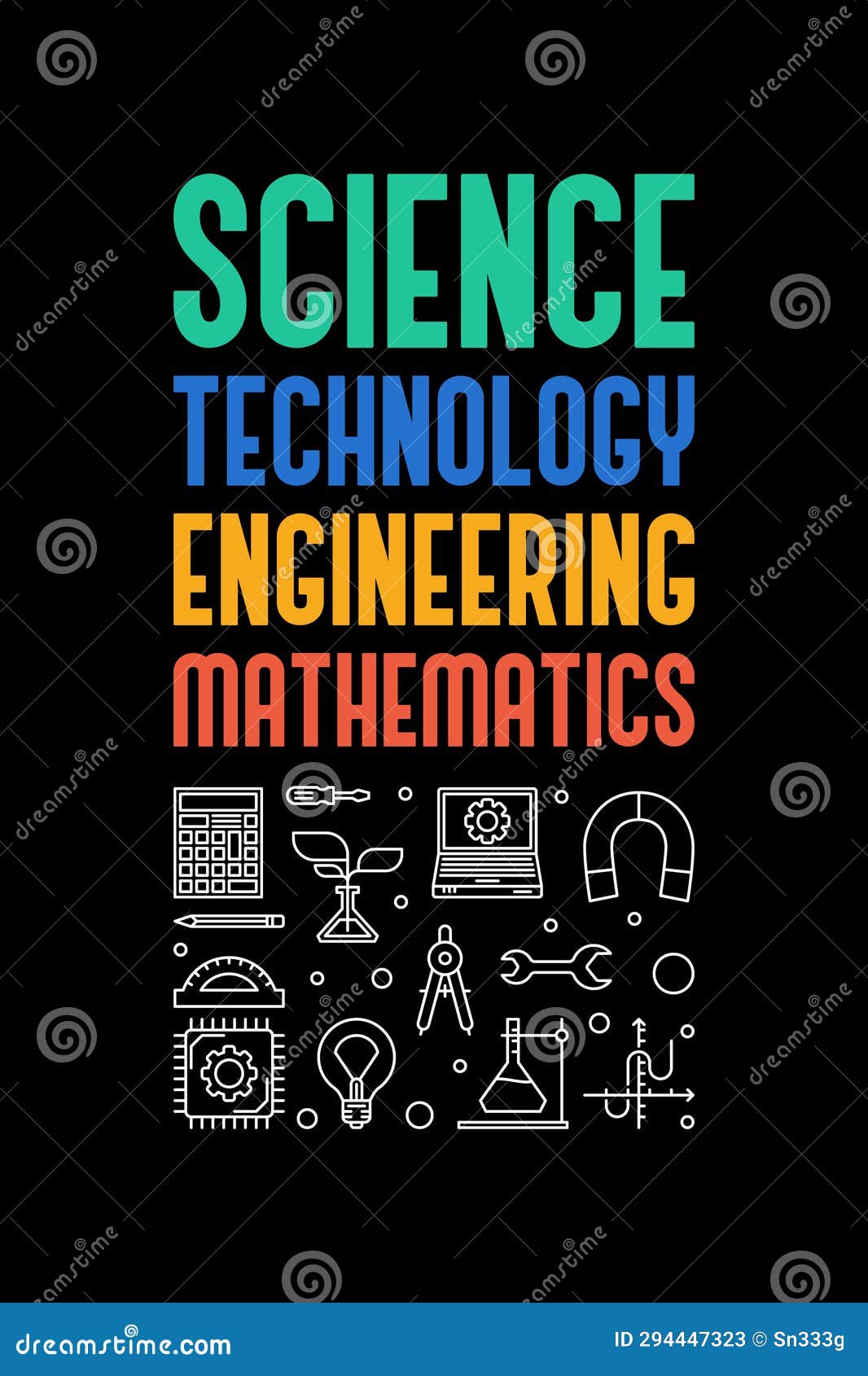 Science, Technology, Engineering and Maths Creative Banner. STEM Vector ...
