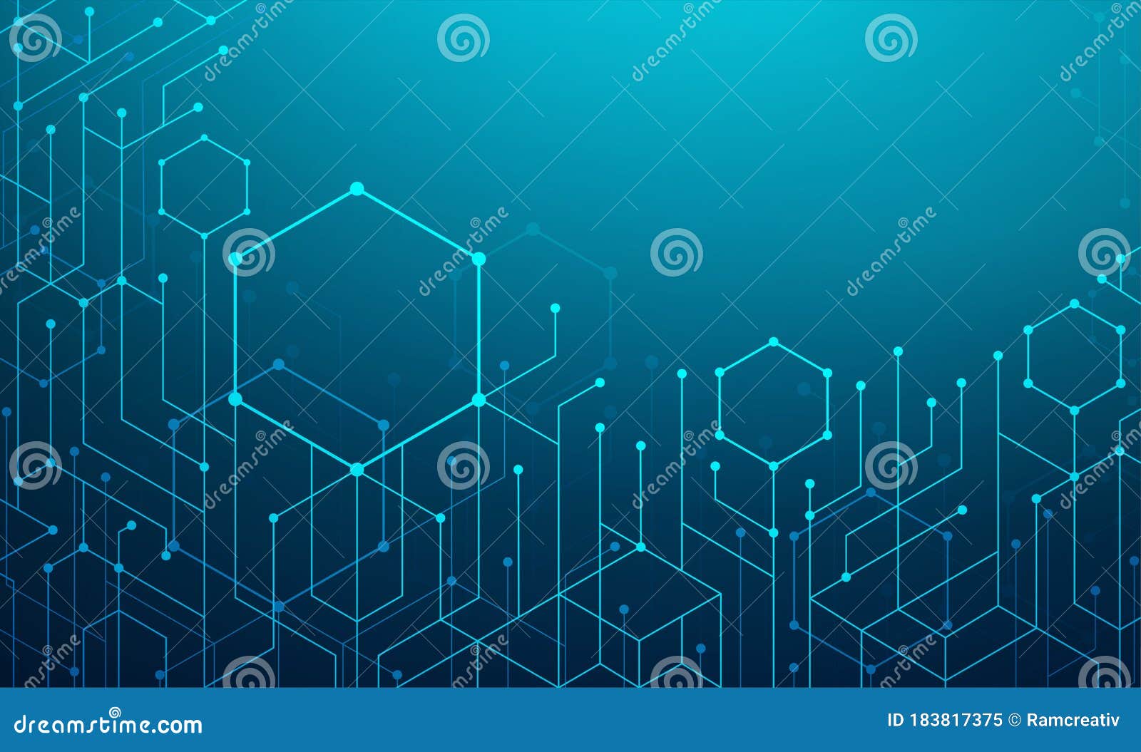 Science Technology Geometric Connection with Connected Dots and Lines ...