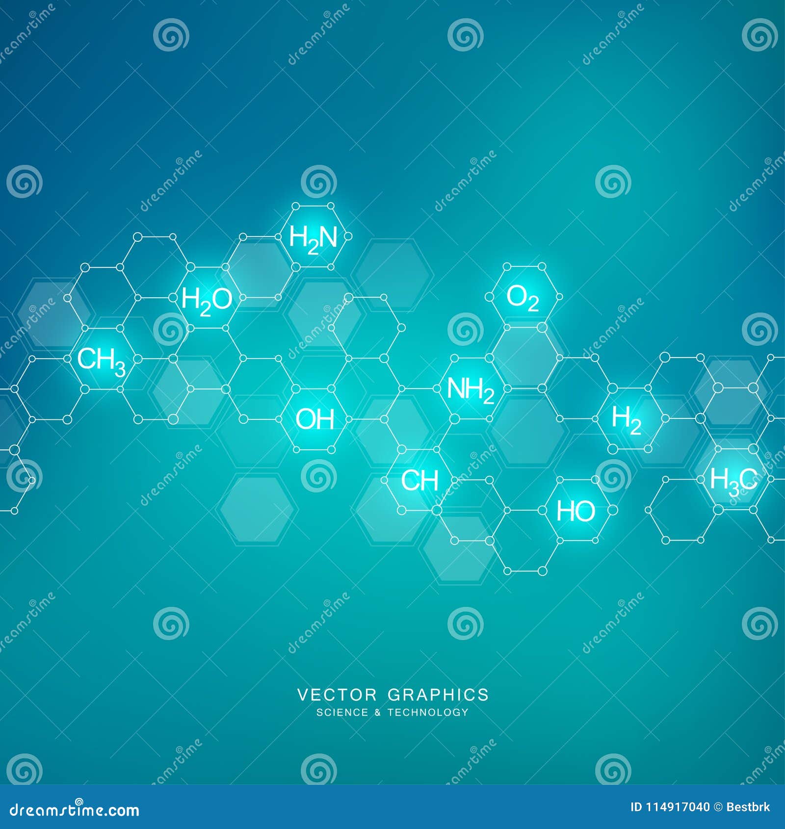 Science Vector Background with Chemical Formulas Stock Vector ...