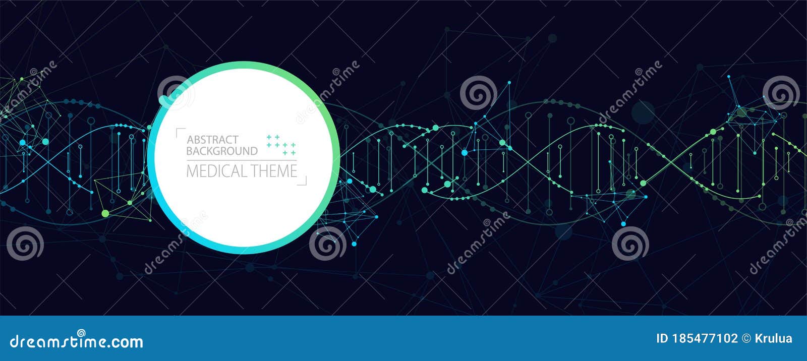 Science Template, Abstract Background with a 3D DNA Molecules. Vector ...