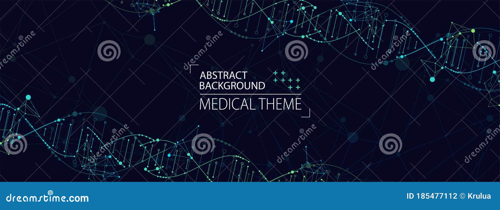 Science Template, Abstract Background with a 3D DNA Molecules. Vector ...