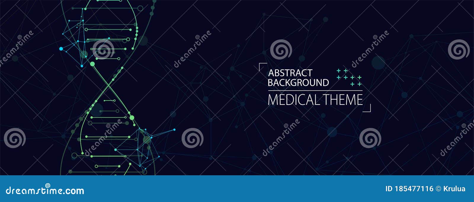 Science Template, Abstract Background with a 3D DNA Molecules. Vector ...