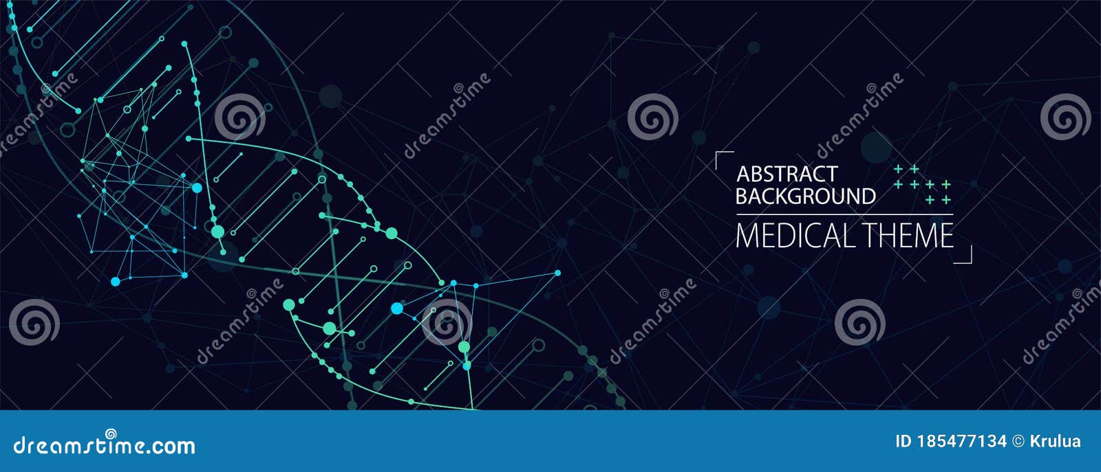 Science Template, Abstract Background with a 3D DNA Molecules. Vector ...