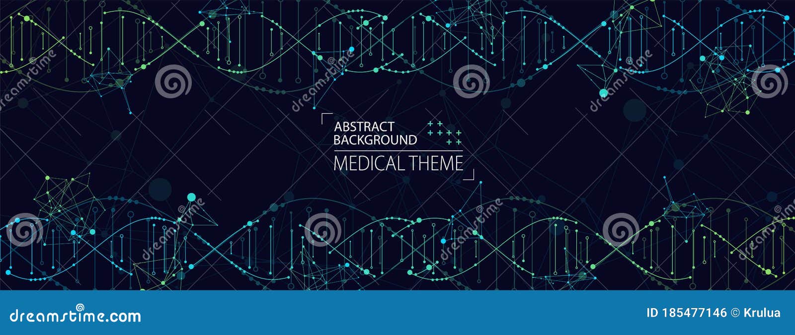 Science Template, Abstract Background with a 3D DNA Molecules. Vector ...