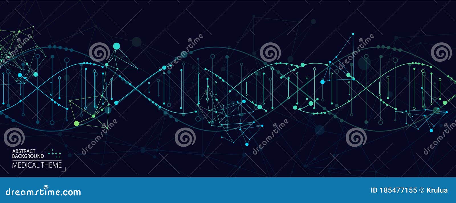 Science Template, Abstract Background with a 3D DNA Molecules. Vector ...