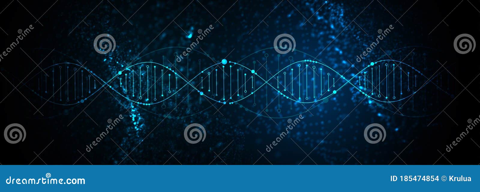 Science Template, Abstract Background with a 3D DNA Molecules. Vector ...