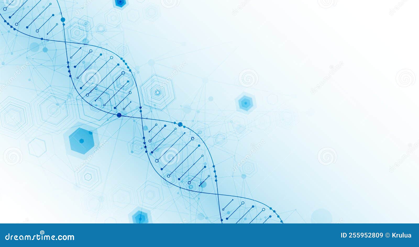 Science Template, Abstract Background with a DNA Molecules. Vector ...