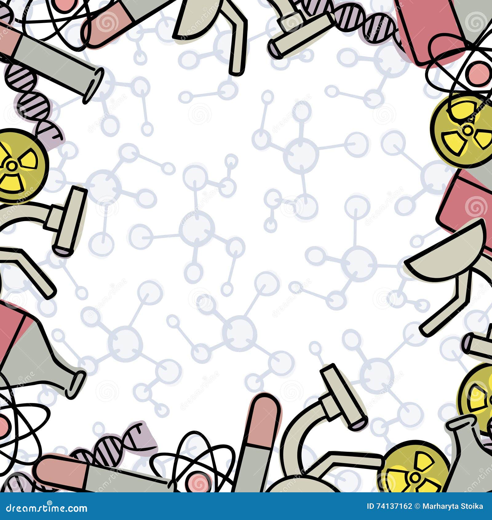 Science Template. Chemistry Vector. School and University Frame ...