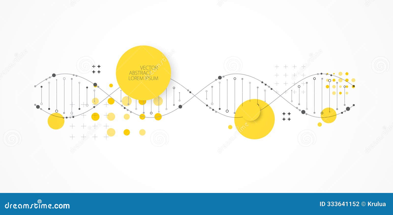 Science Template, Wallpaper or Banner with a DNA Molecules. Vector ...