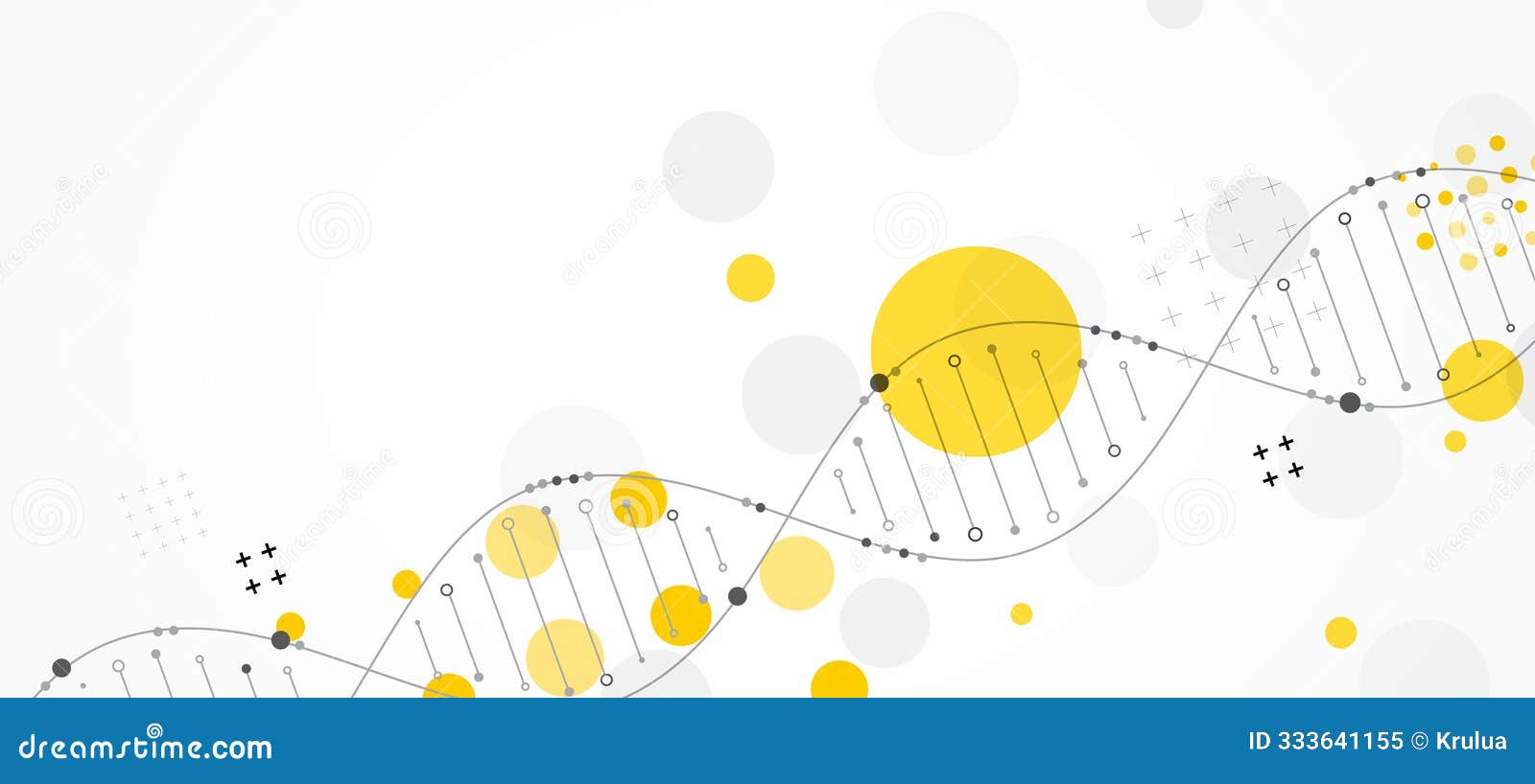 Science Template, Wallpaper or Banner with a DNA Molecules. Vector ...