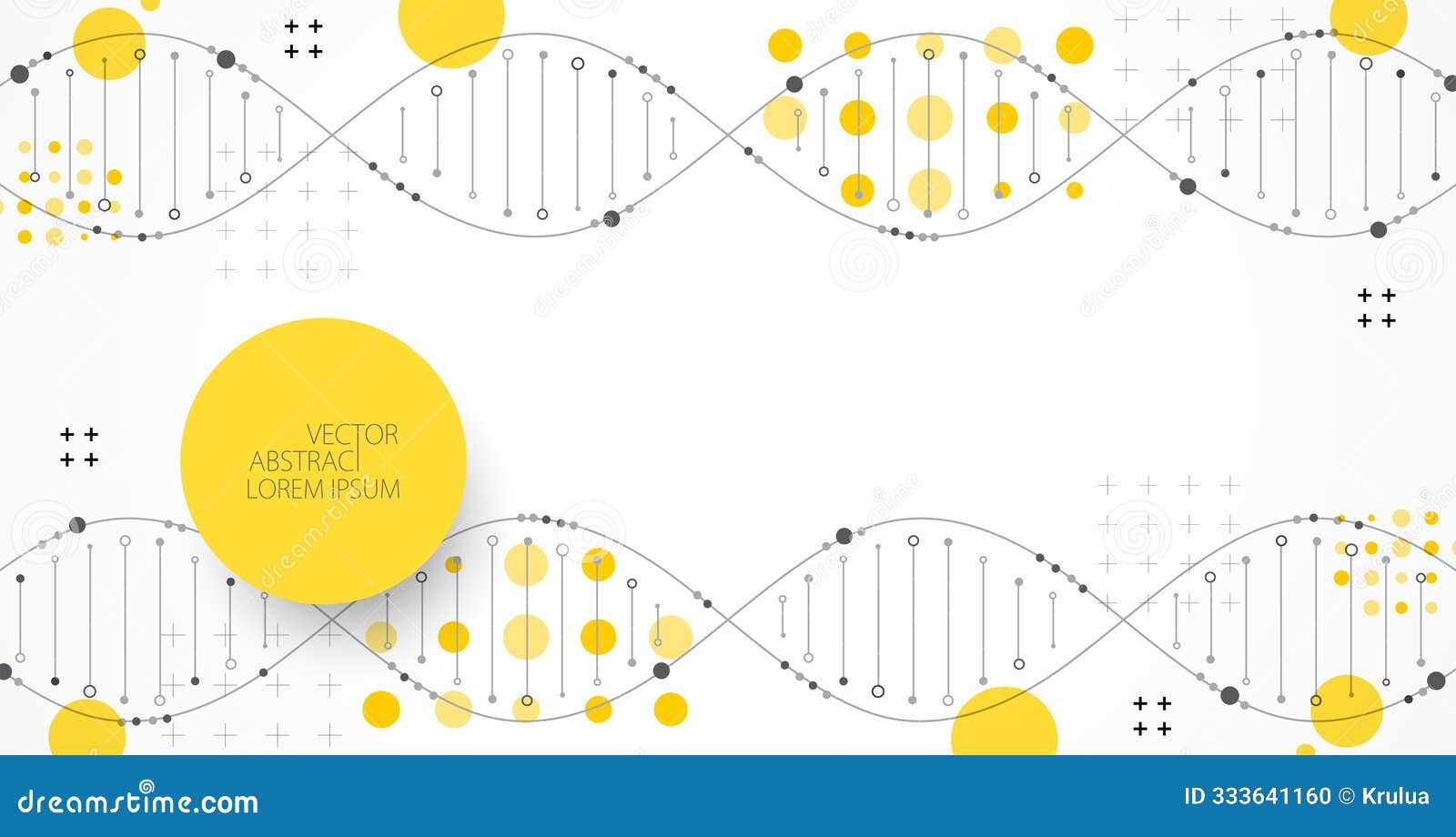Science Template, Wallpaper or Banner with a DNA Molecules. Vector ...