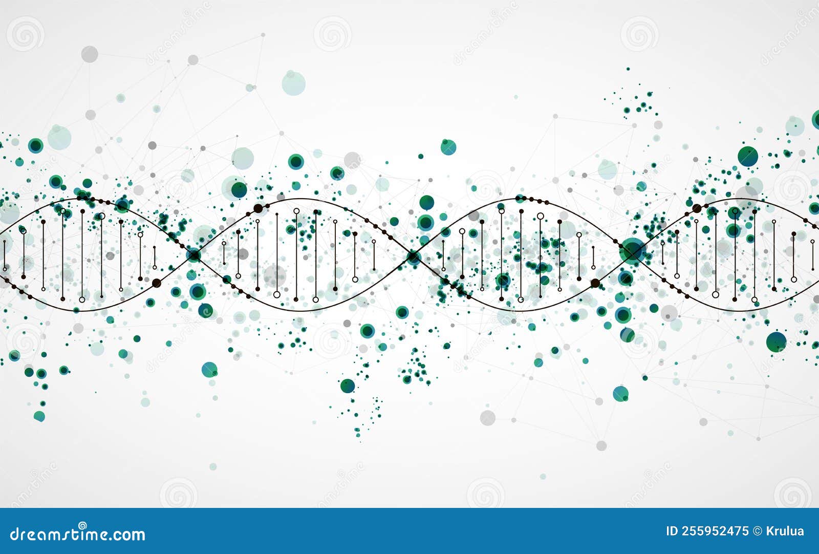 Science Template, Wallpaper or Banner with a DNA Virus Molecules ...