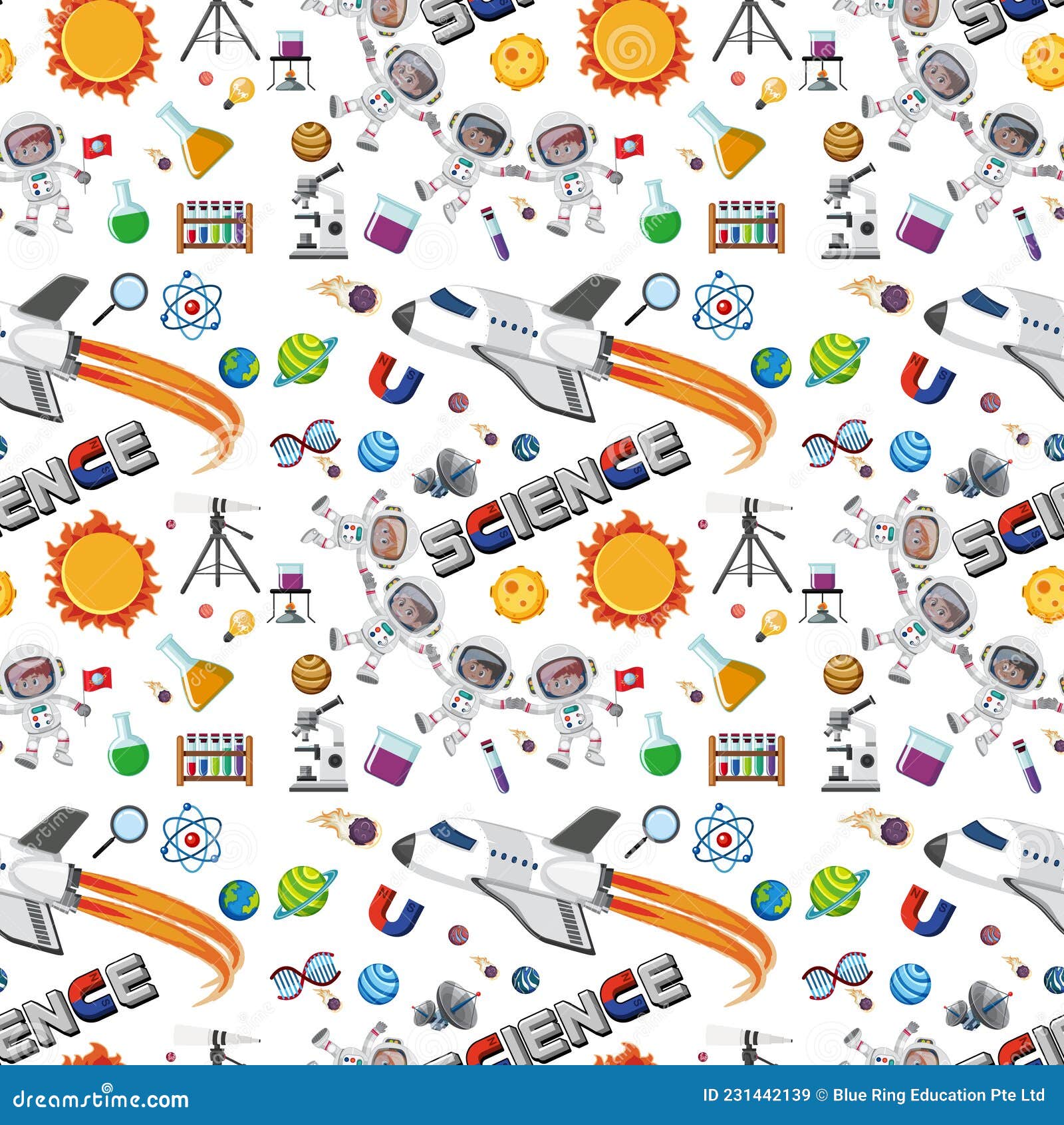 Science Text Icon with Elements Stock Vector - Illustration of learn ...