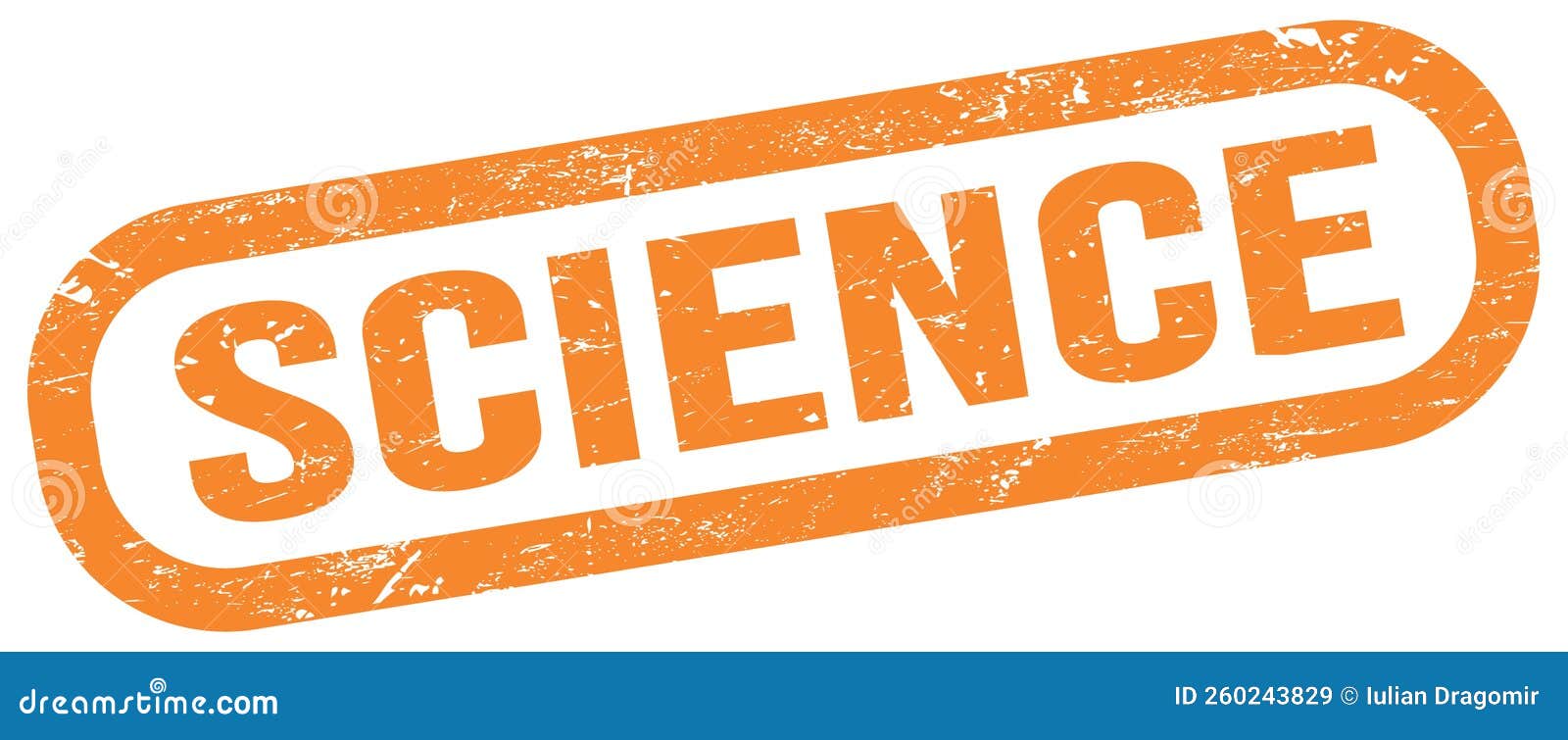SCIENCE, Text Written on Orange Stamp Sign Stock Illustration ...