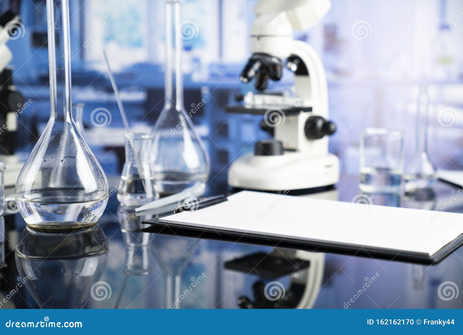 Science Theme. Modern Scientific Laboratory Interior. Stock Photo ...