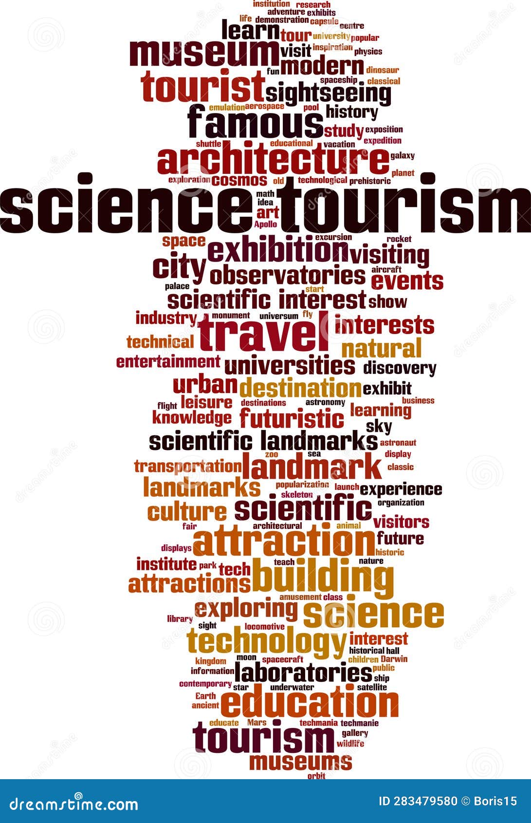 Science tourism word cloud stock vector. Illustration of architecture ...