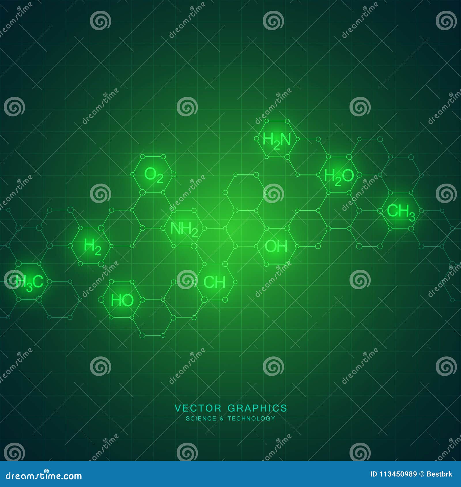 Science Vector Background with Chemical Formulas Stock Vector ...