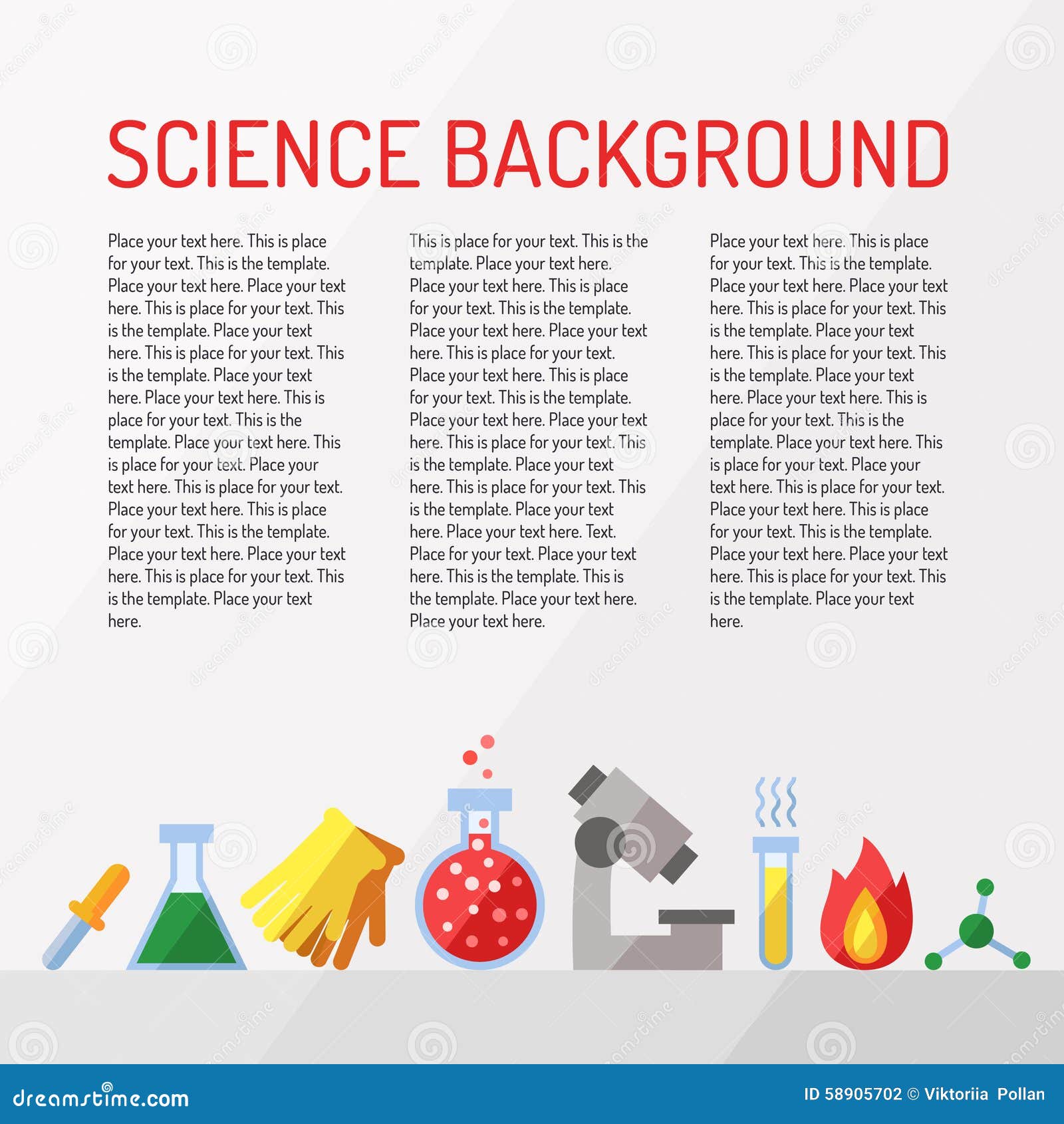 Science Vector Background with Place for Your Text. Chemistry, Physics ...