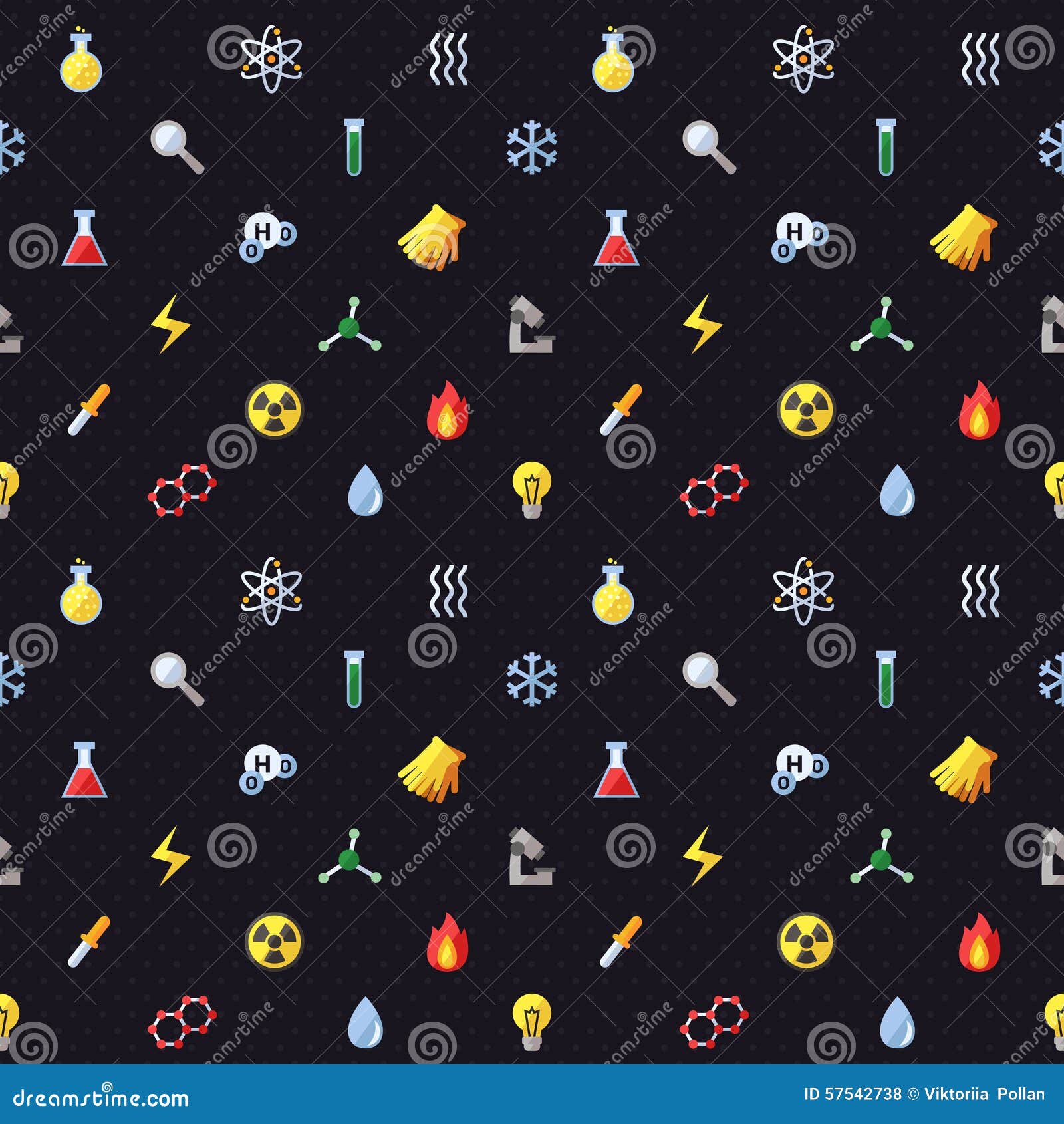 Science Vector Seamless Pattern. Modern Flat Design. Stock Vector ...