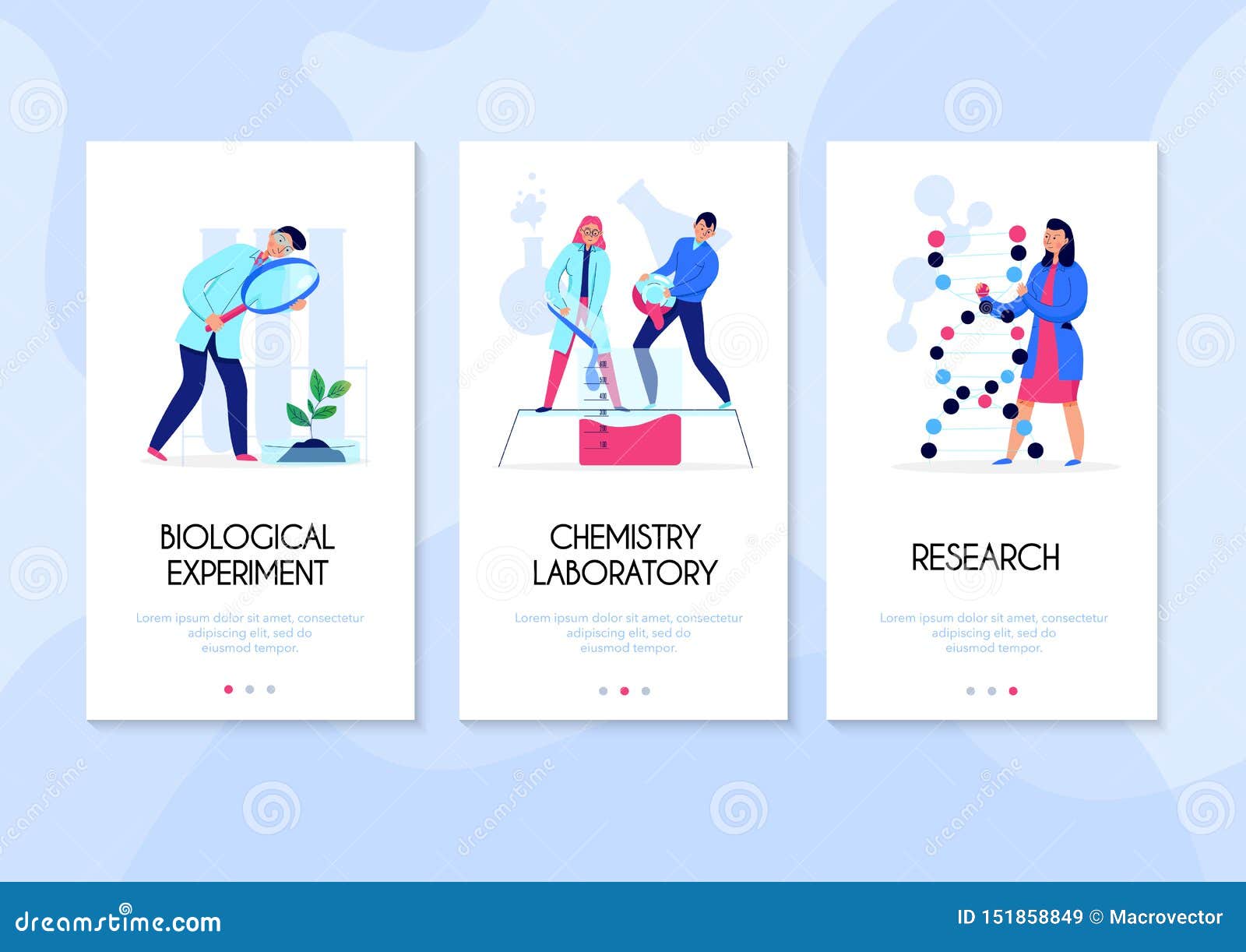 Science Vertical Banners Set Stock Vector - Illustration of bookmark ...