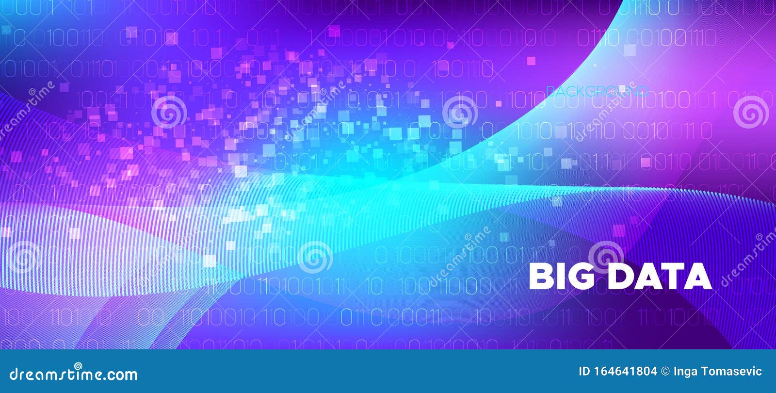 Science Visualization. Matrix Big Data Stock Vector - Illustration of ...