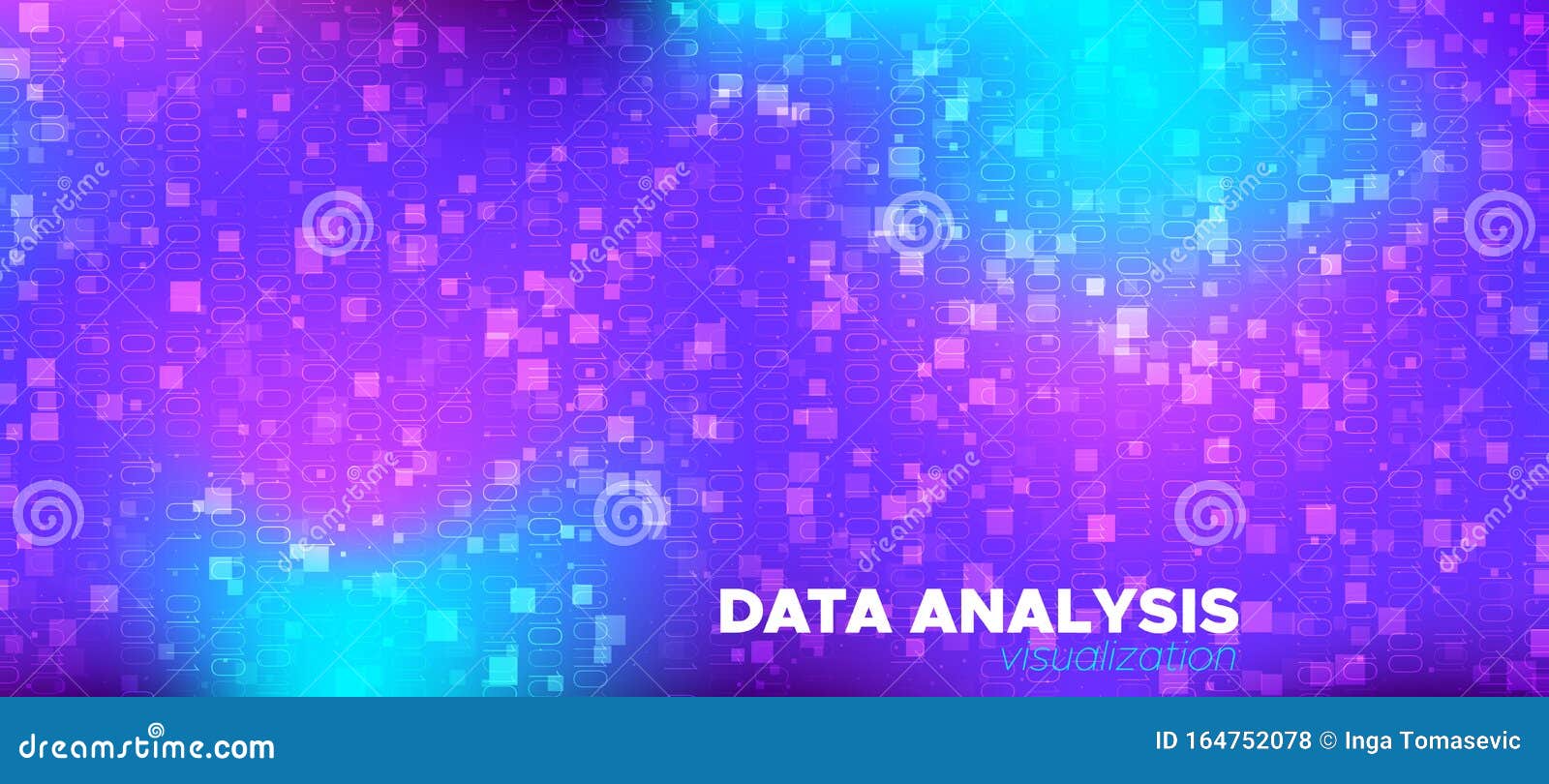 Science Wallpaper. Matrix Data Stream Stock Vector - Illustration of ...